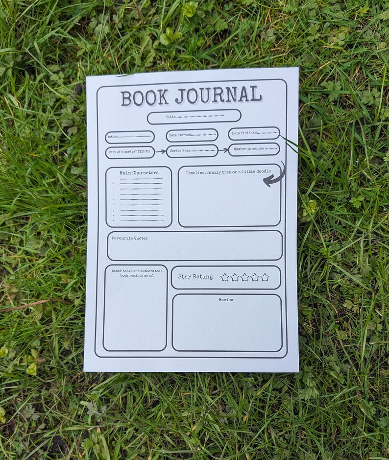 Printable Book Journal With Character Tracker, Family Trees & More ...