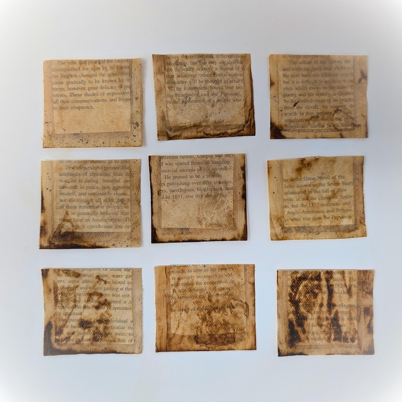 Teabag Paper Pockets - 20 Square - Eco Craft Material - Etsy