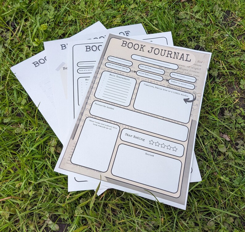 Printable Book Journal With Character Tracker, Family Trees & More ...