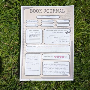 Printable Book Journal With Character Tracker, Family Trees & More ...