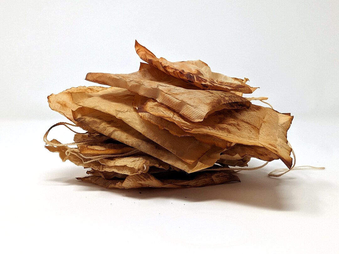 20 Mixed Unironed Teabag Papers: Sepia Craft Material - Etsy