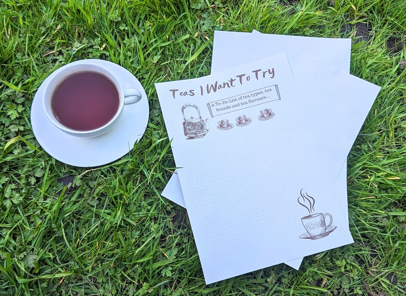 Tea Tasting Notes Printable PDF - Track Your Tea Flavours & Experiences ...