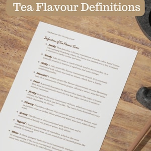 Tea Tasting Notes Printable PDF Track Your Tea Flavours & Experiences ...