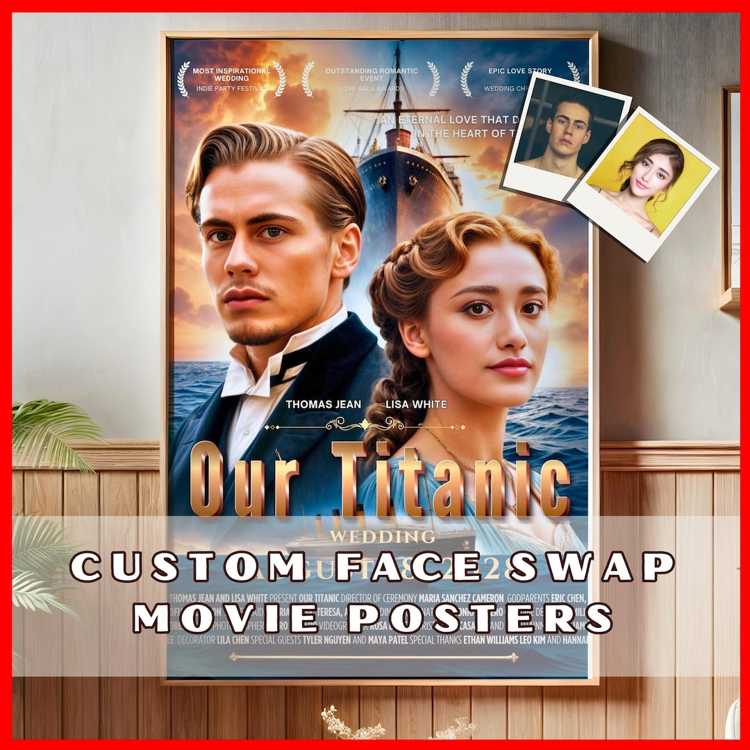 Custom Titanic Movie Poster: Personalized Face Swap Art - Etsy
