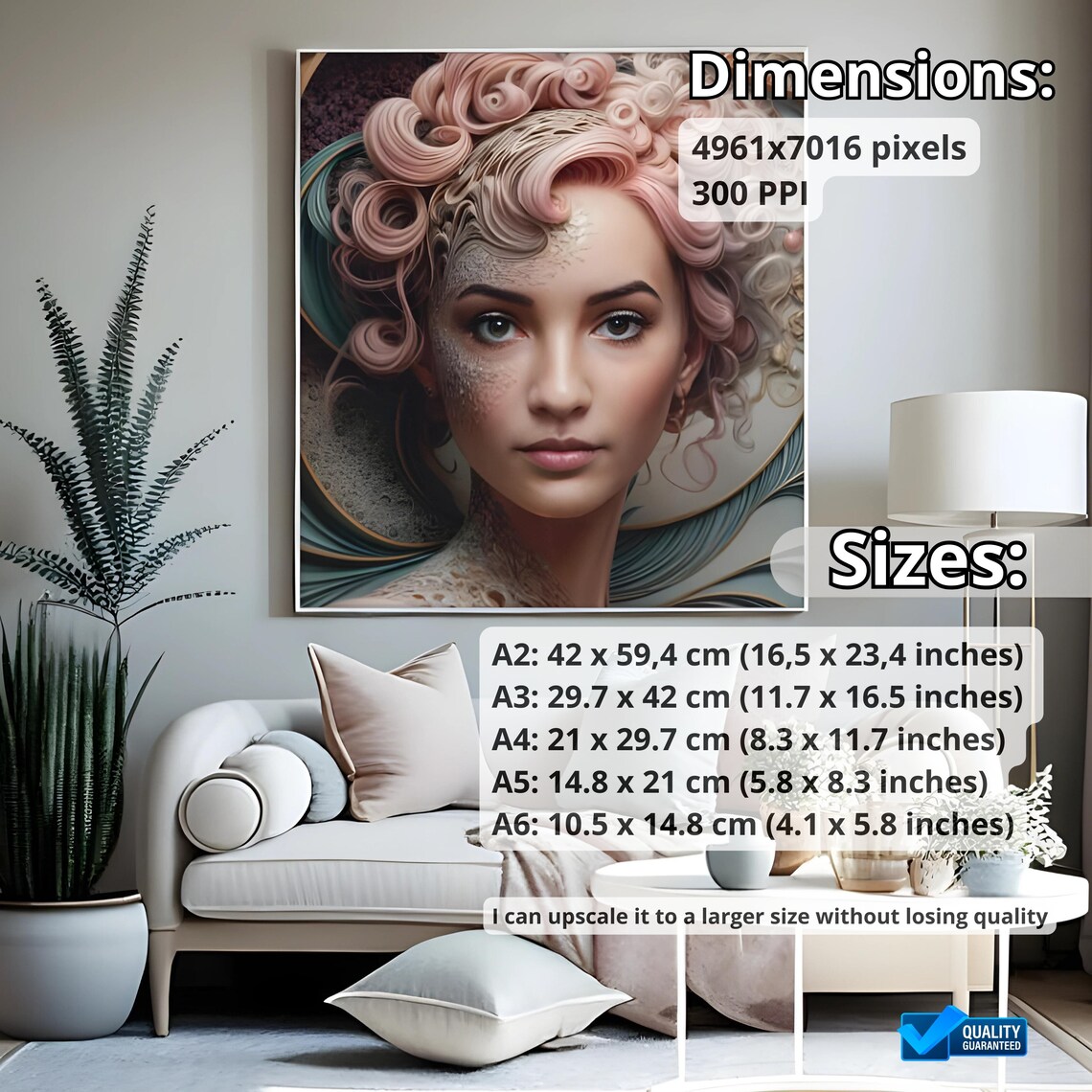 Fashion-forward Customizable Artwork, Elegant and Captivating Womans ...