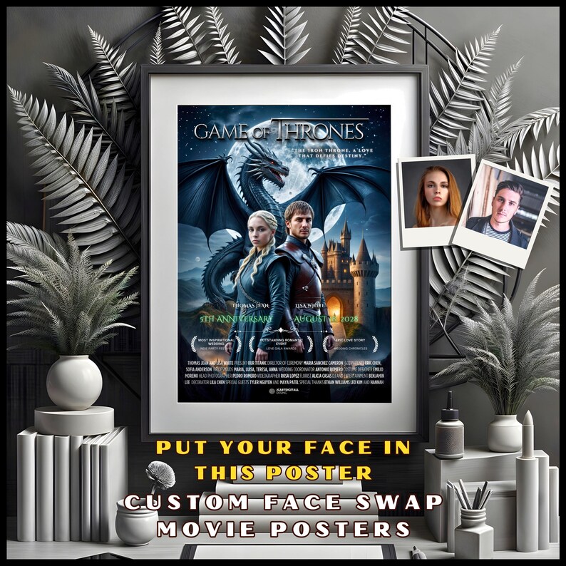 Custom Game of Thrones Face Swap Poster, Wedding Anniversary Gift - Etsy