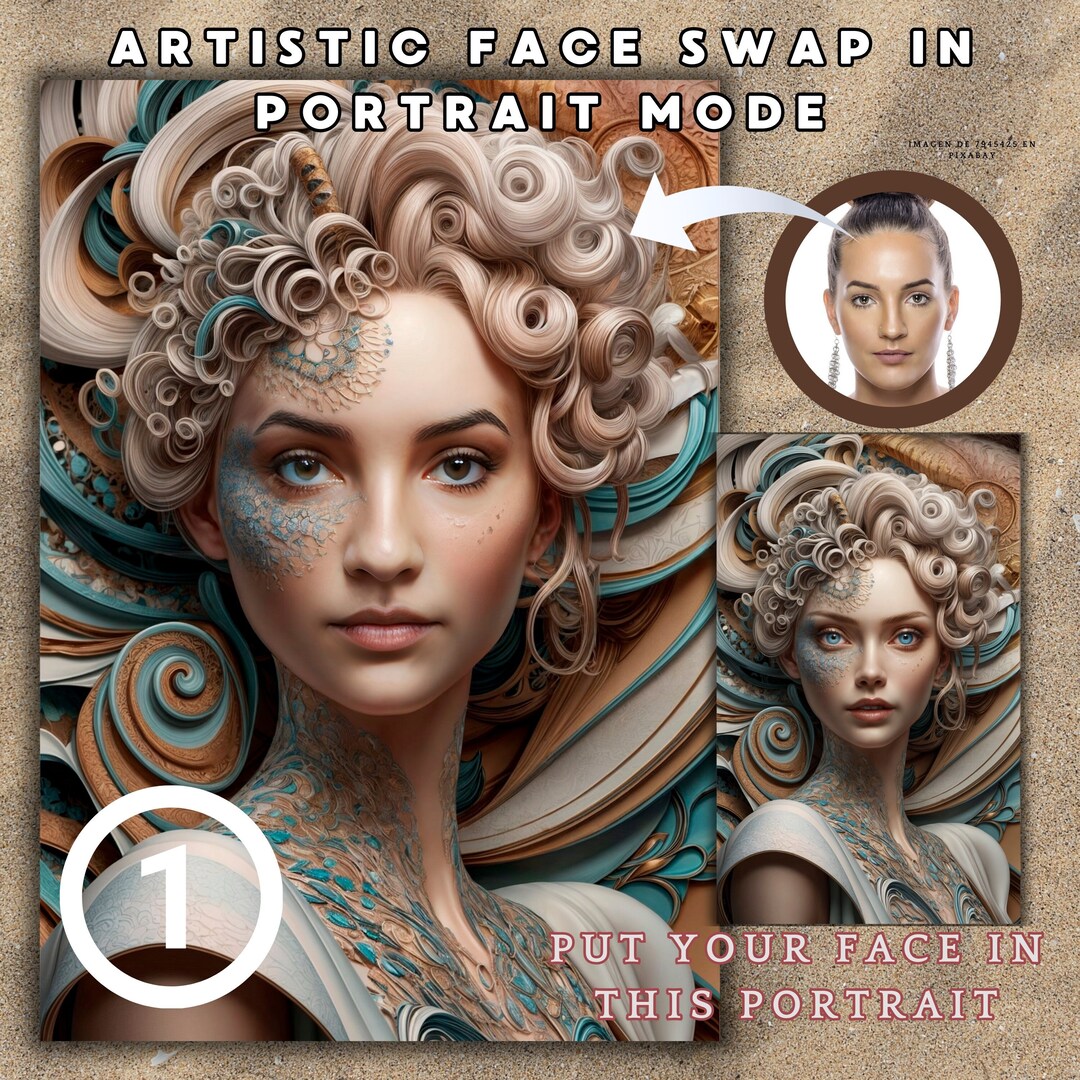 Fashion-forward Customizable Artwork, Elegant and Captivating Womans ...