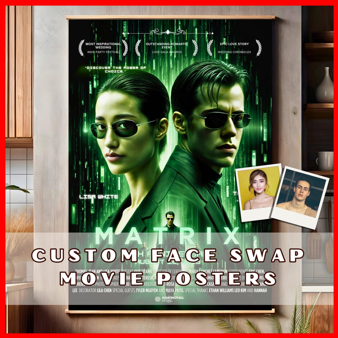 Custom Matrix Movie Poster for Wedding, Anniversary. Personalized Movie ...