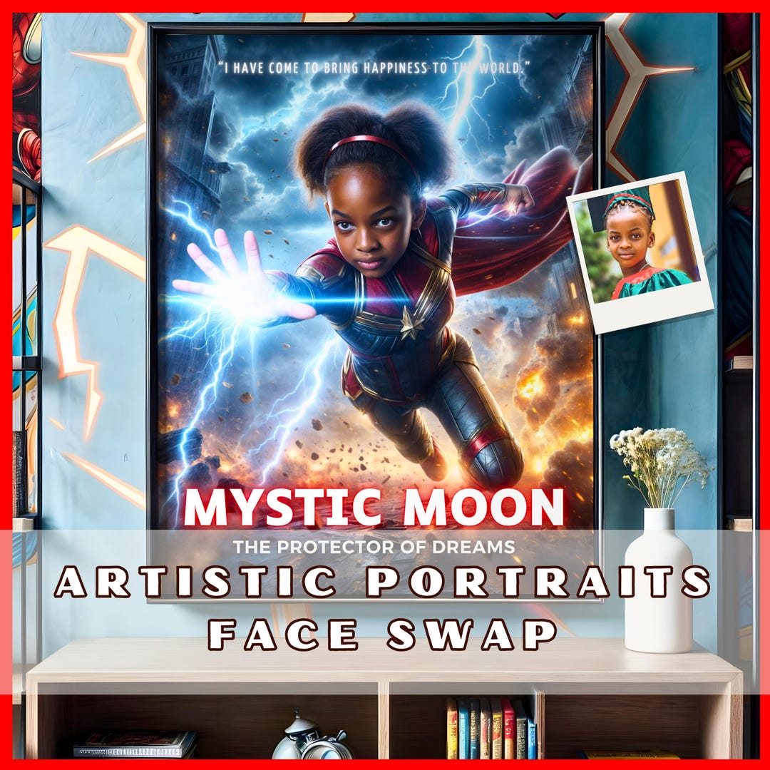 Custom Superhero Portrait: Hyperrealistic Digital Art of a Boy in ...