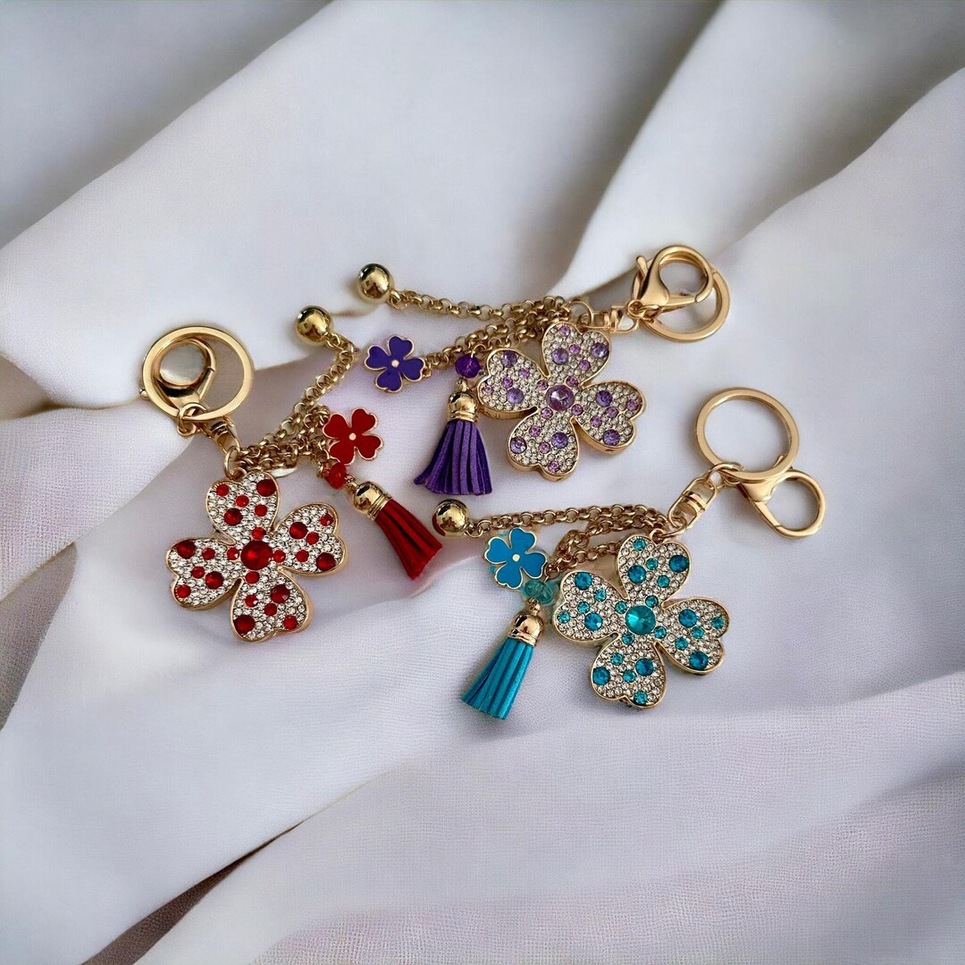Sparkling Crystal, Stylish, Shimmering Gems, Luxury Keychain With ...