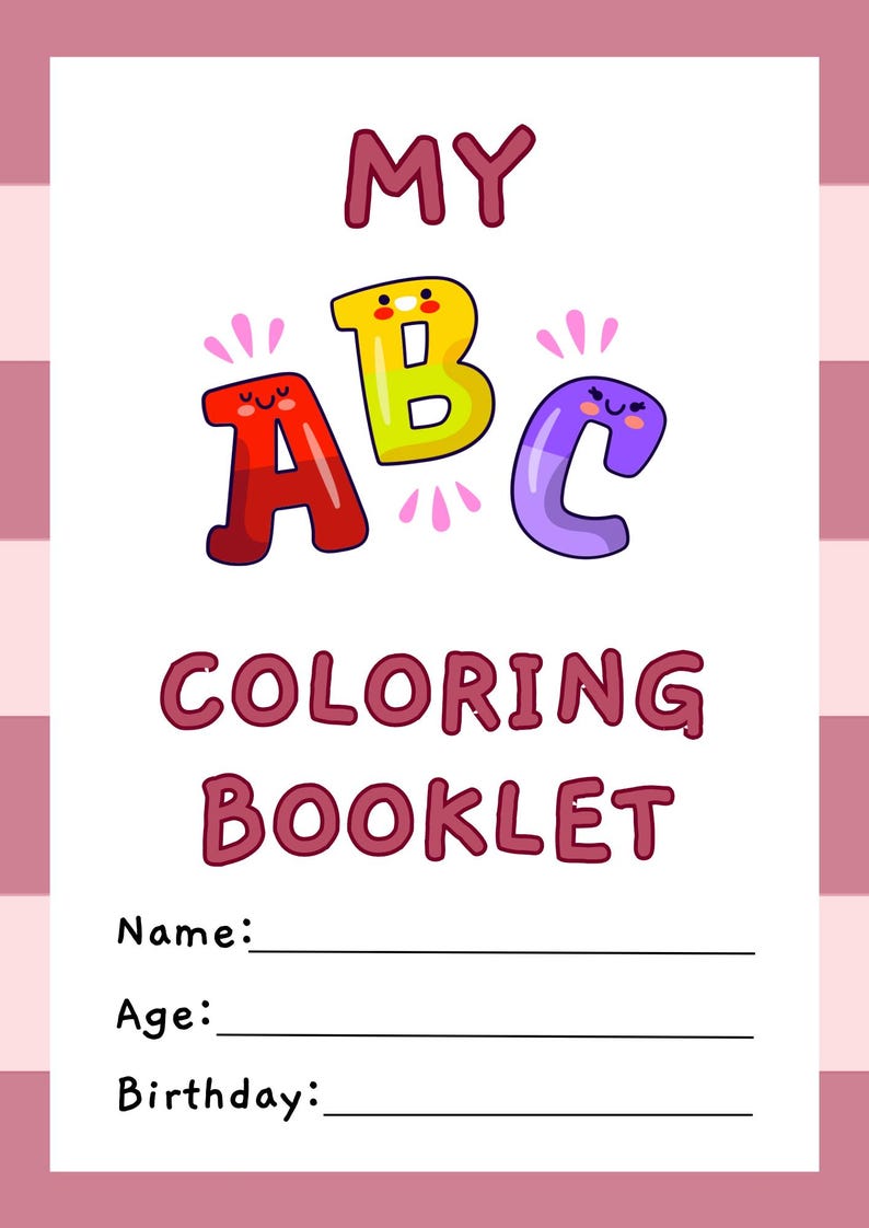 Learn the Alphabet With Our ABC Printable Colouring Book! Enjoy 53 ...