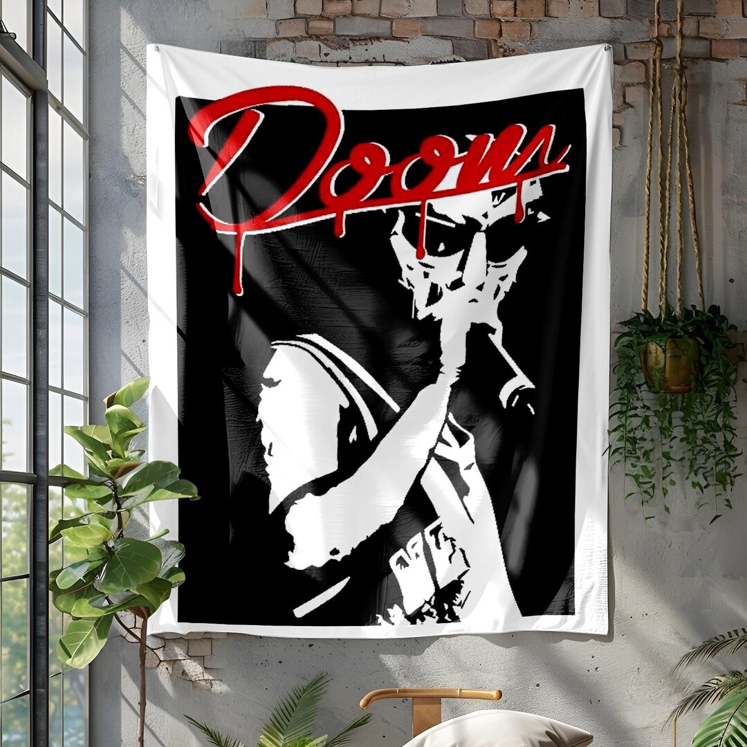 MF DOOM Wall Tapestry Art, Mf Doom Graphic Tee, Doom Merch, Rap Shirt ...