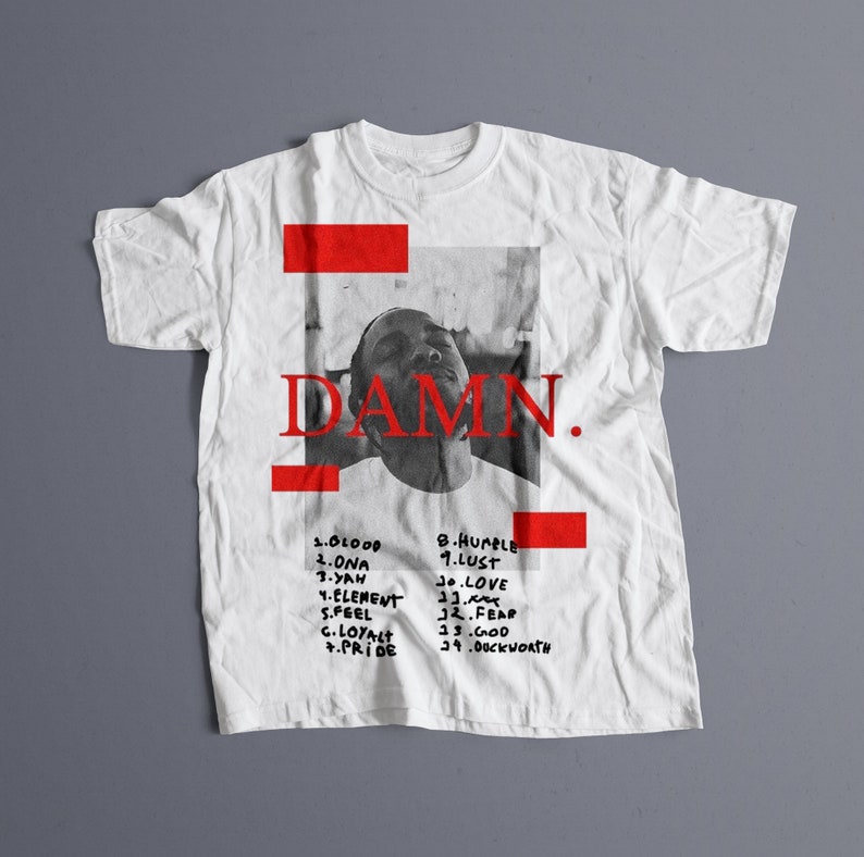 DAMN Kendrick Lamar T Shirt, Kendrick Graphic Tee, K Dot Merch, Rap ...