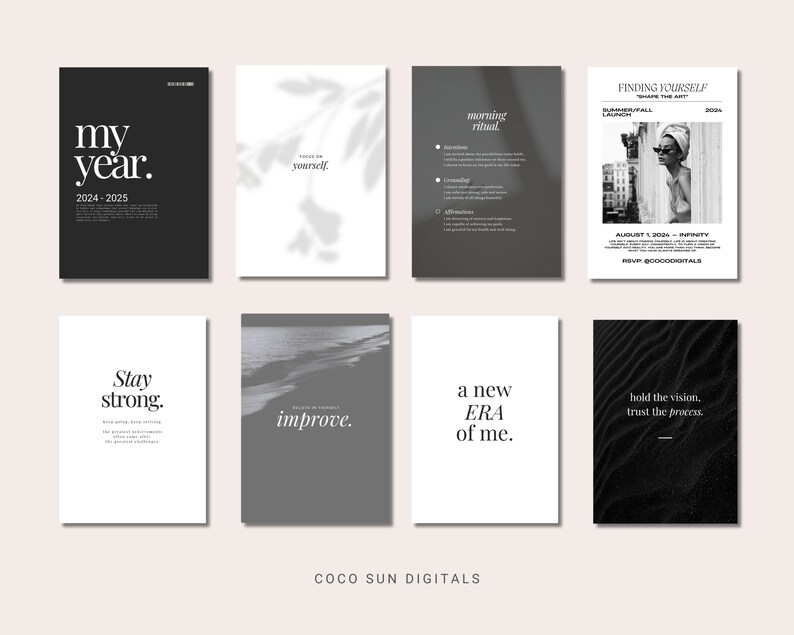 Dashboard Inserts minimalist & Aesthetic Printable Dashboards Minimal ...