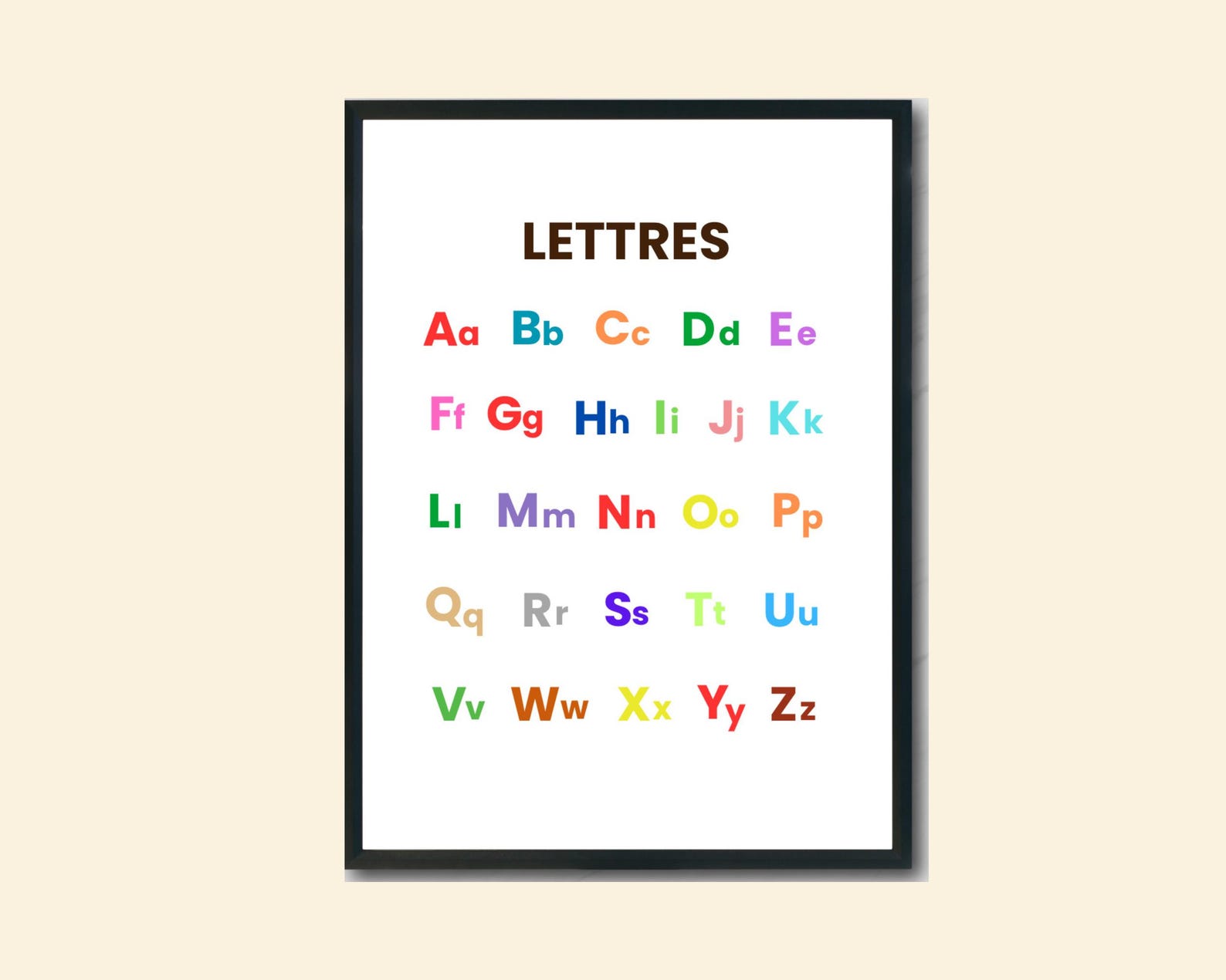 Set of 6 French Alphabet Posters | Educational Classroom Prints ...