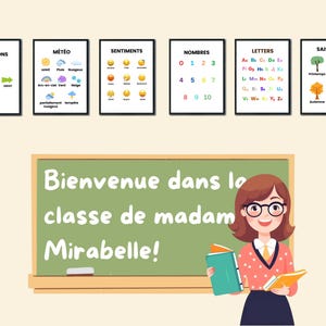 Set of 6 French Alphabet Posters | Educational Classroom Prints ...