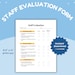 Daycare Staff Evaluation, Printable for Preschool, Daycare Centers ...