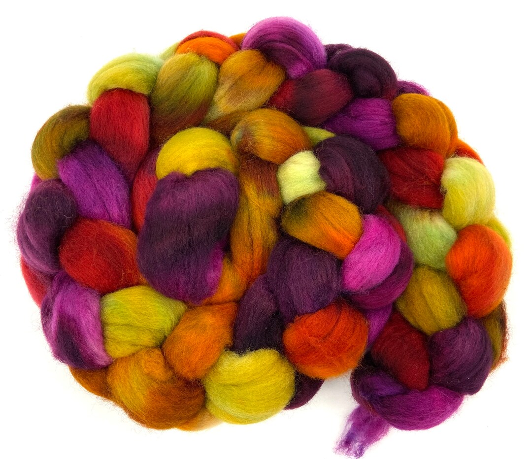 Curried Beets SC - 4 Oz Hand Painted Wool Combed Top, Roving, Spinning ...