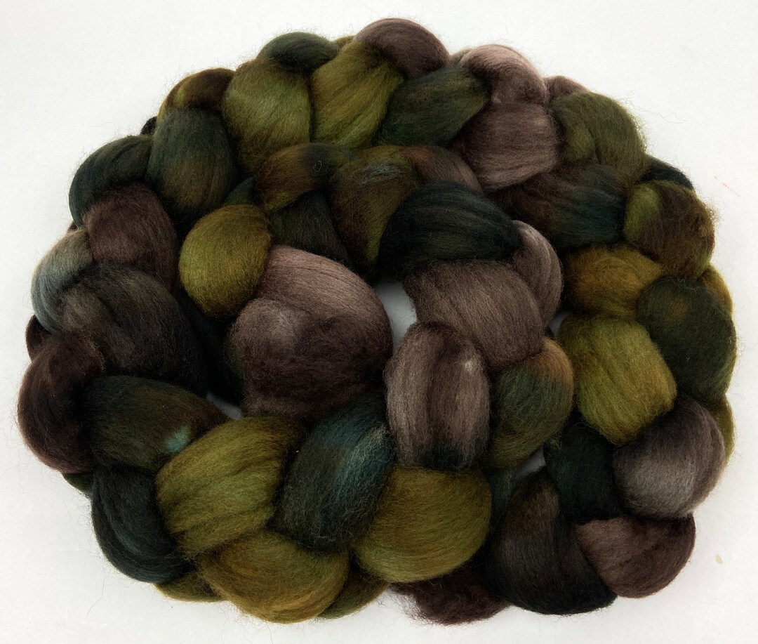 Peat Bog SC - 4 Oz Hand Painted Wool Combed Top, Roving, Spinning Fiber ...