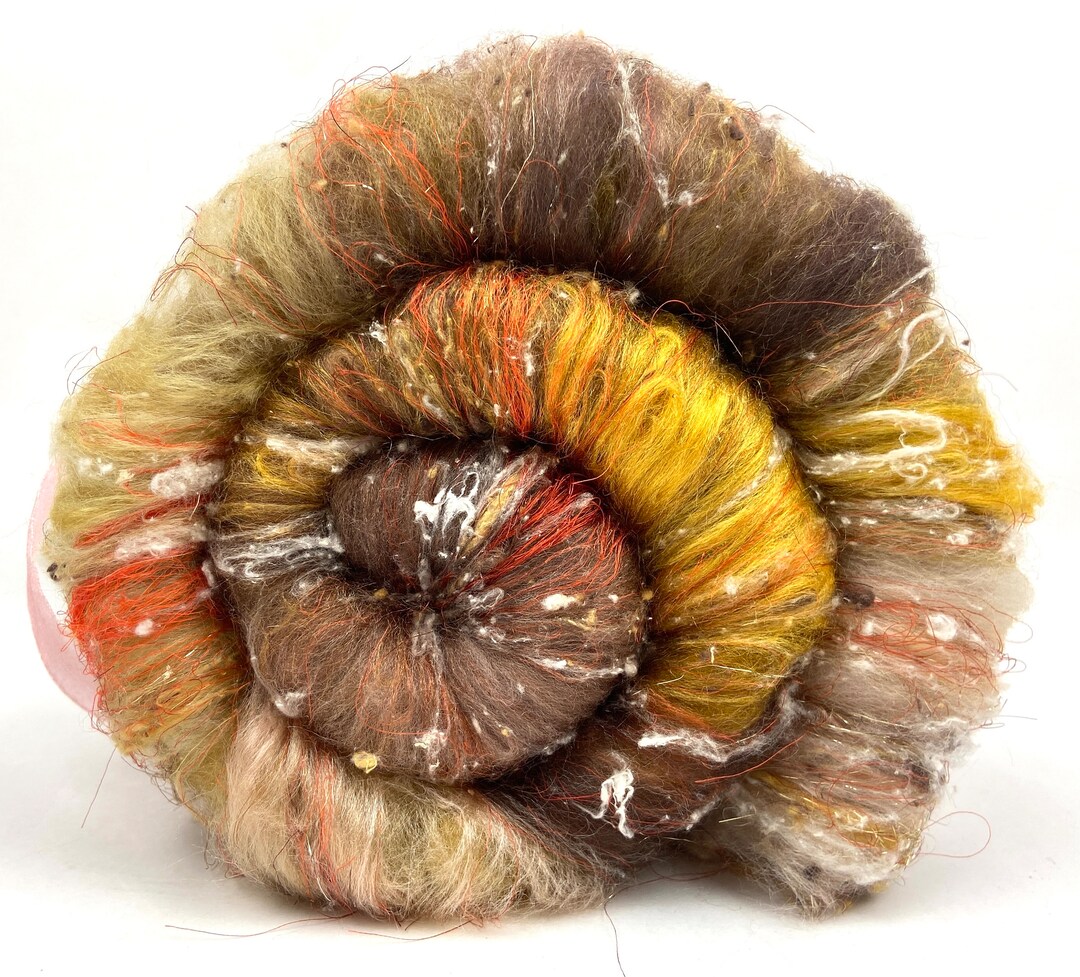 Chicken of the Woods Batt 1230-04 3 Oz Polwarth Wool, Silk, Noils ...