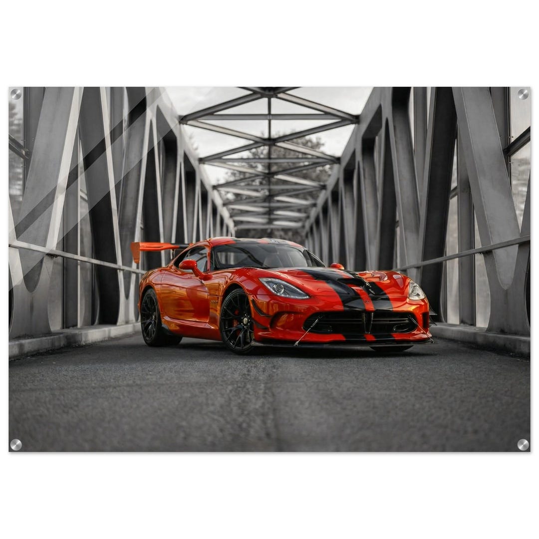 Dodge Viper Wall Art | Dodge Supercar Print | Sports Car Wall Art ...