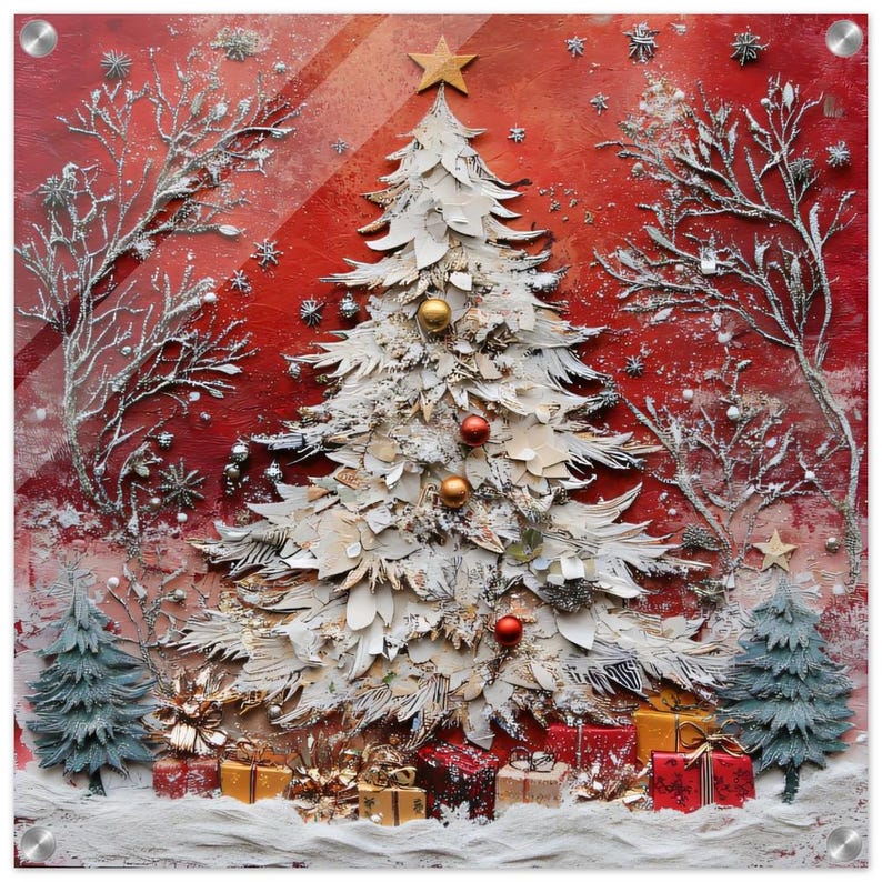 Custom Wall Art | Christmas Art | Winter Art | Seasonal Art | Abstract ...