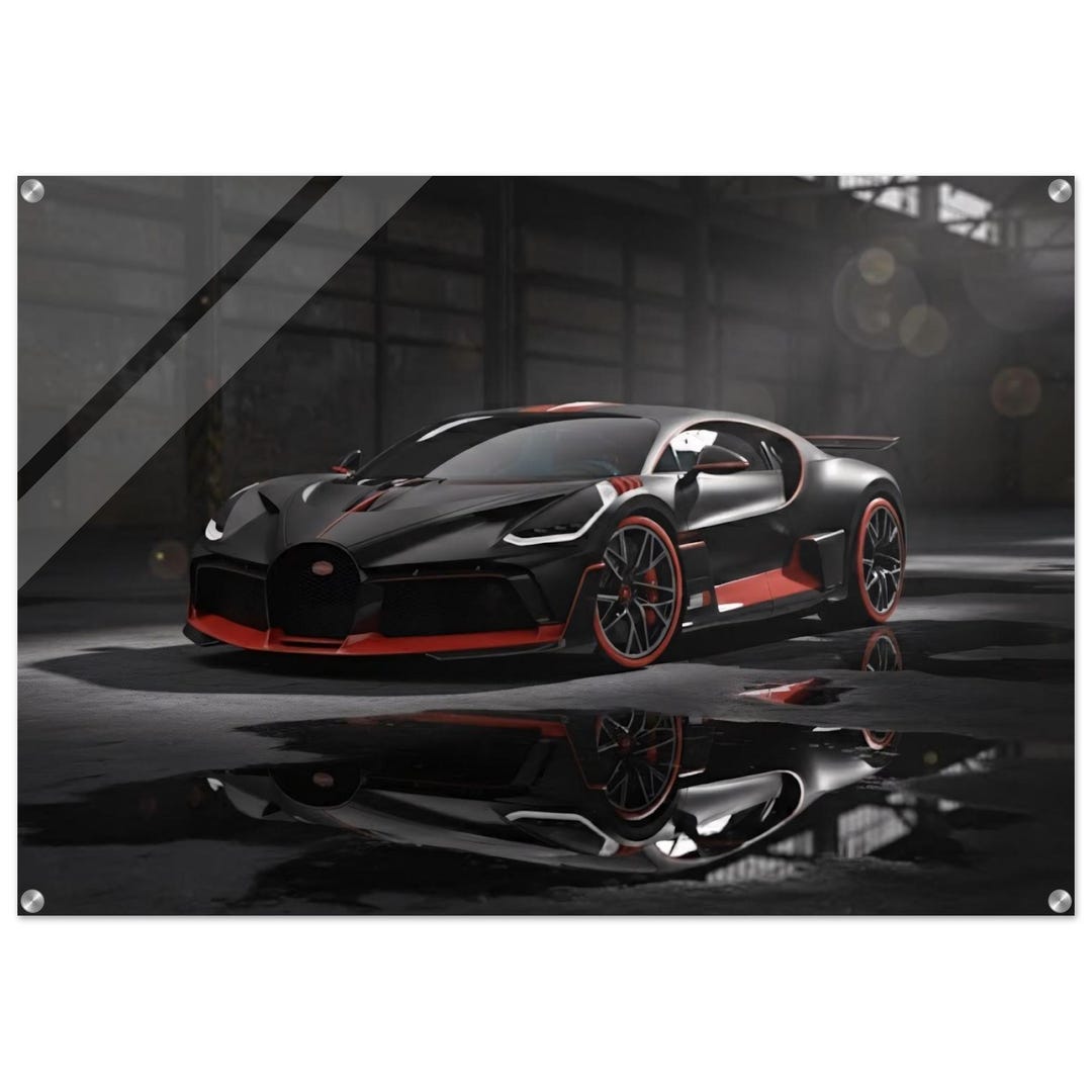 Bugatti Divo Wall Art | Bugatti Supercar Print | Sports Car Wall Art ...