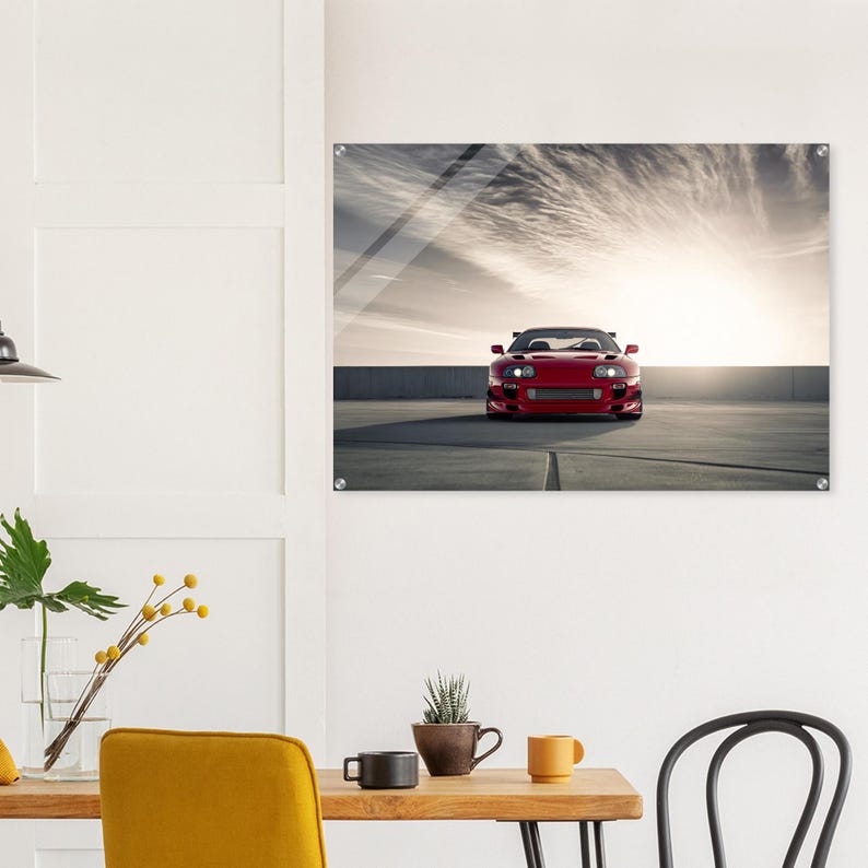 1995 Toyota Supra MK4 Widebody Red Acrylic Print - JDM Hero Car Wall ...