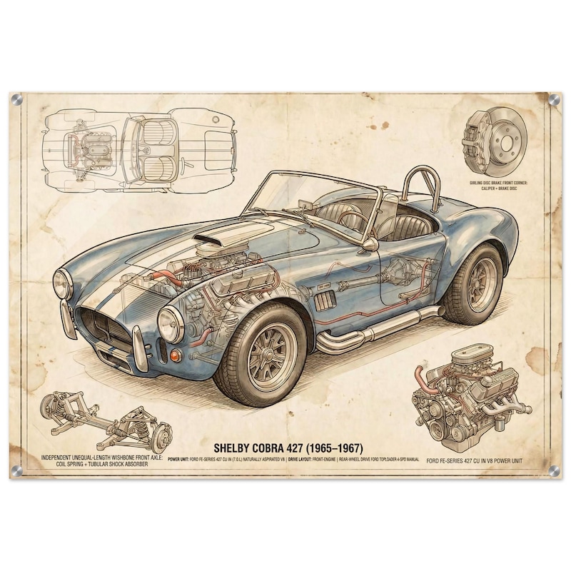 Shelby Ac Cobra Art Print - Etsy