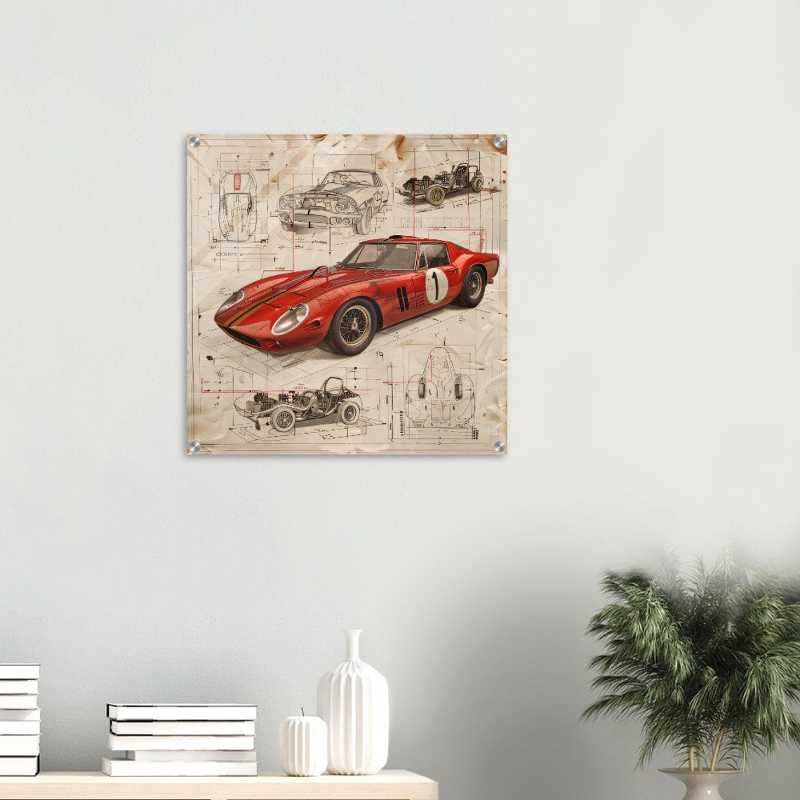 GTO Glass Wall Art GTO Blueprint Wall Art GTO Car Lovers Gifts - Etsy