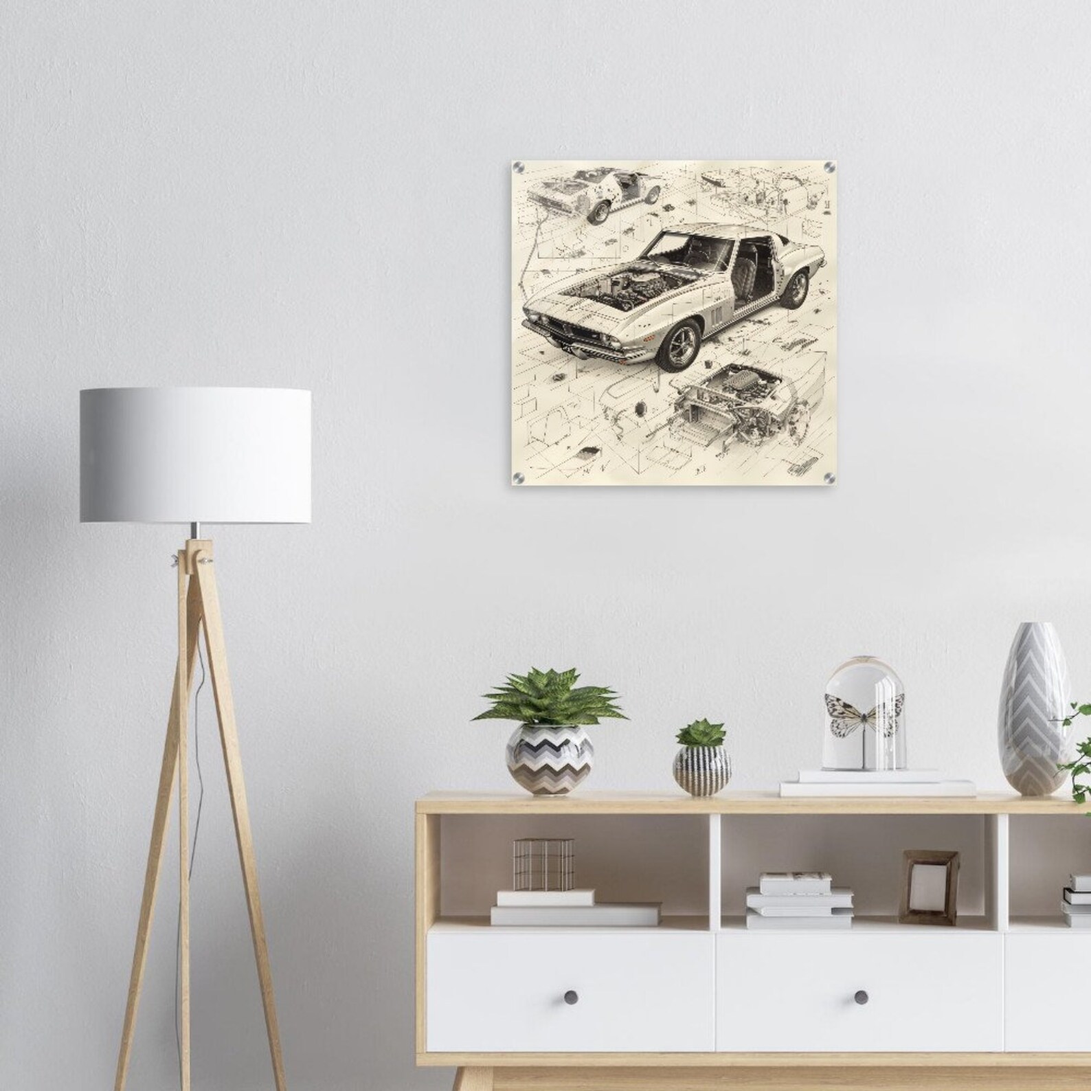 GTO Glass Wall Art | GTO Blueprint Wall Art | GTO Car Lovers Gifts - Etsy