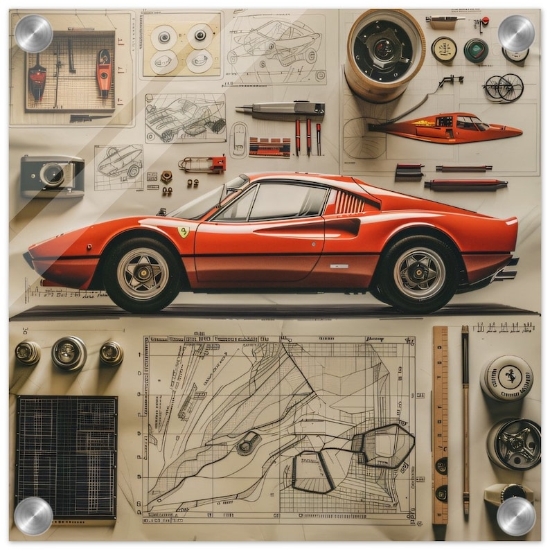 Ferrari Glass Wall Art | Ferrari Wall Art | Ferrari Car Lovers Gifts - Etsy