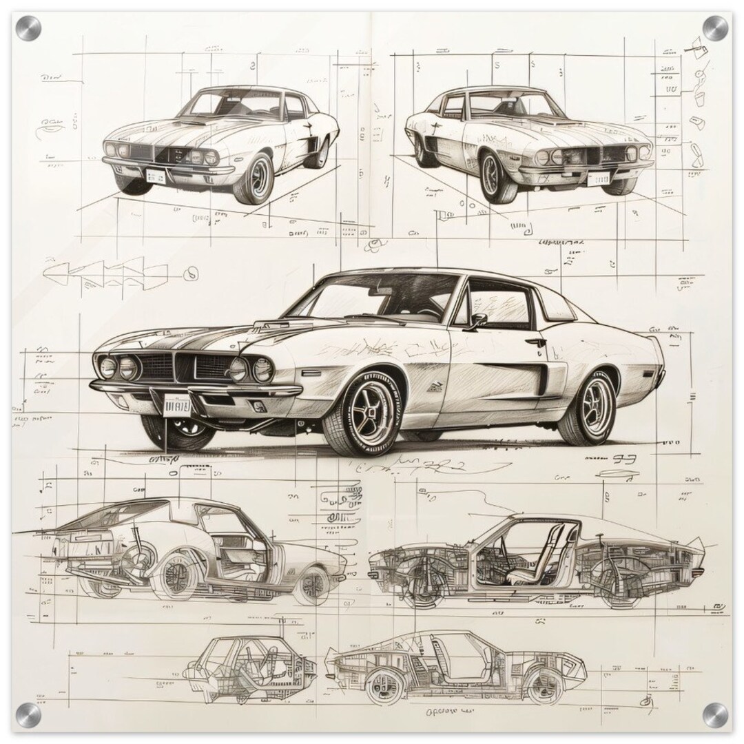 Custom Wall Art | GTO Glass Wall Art | GTO Blueprint Wall Art | GTO Car ...