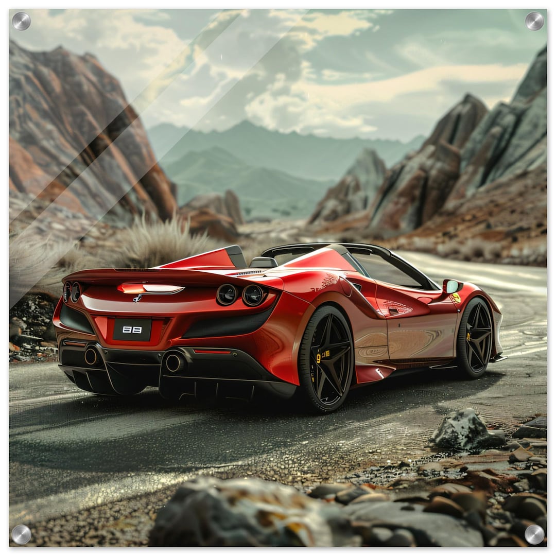 Ferrari Glass Wall Art | Ferrari Wall Art | Ferrari Car Lovers Gifts - Etsy