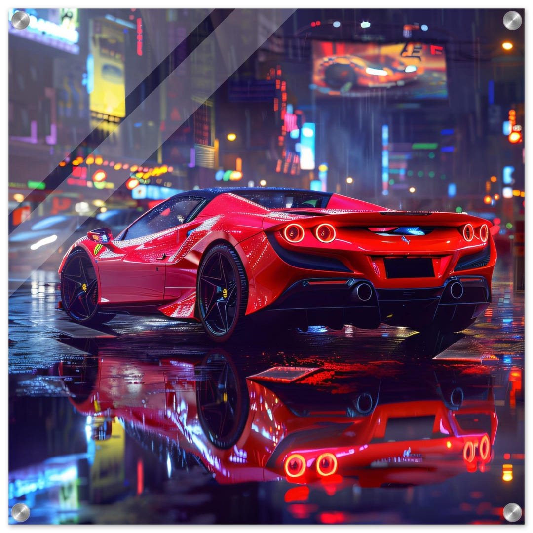 Ferrari Glass Wall Art | Ferrari Wall Art | Ferrari Car Lovers Gifts - Etsy