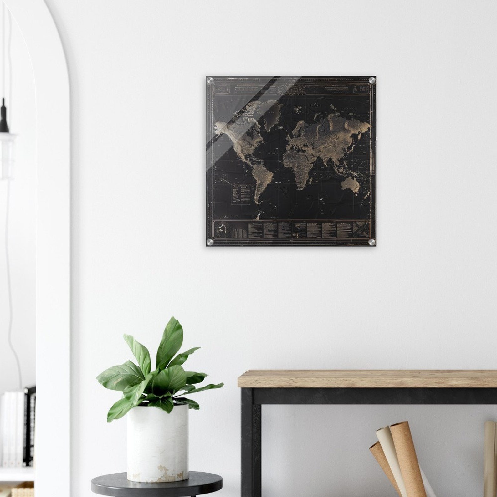 Map of the World | Acrylic Print Wall Art - Etsy