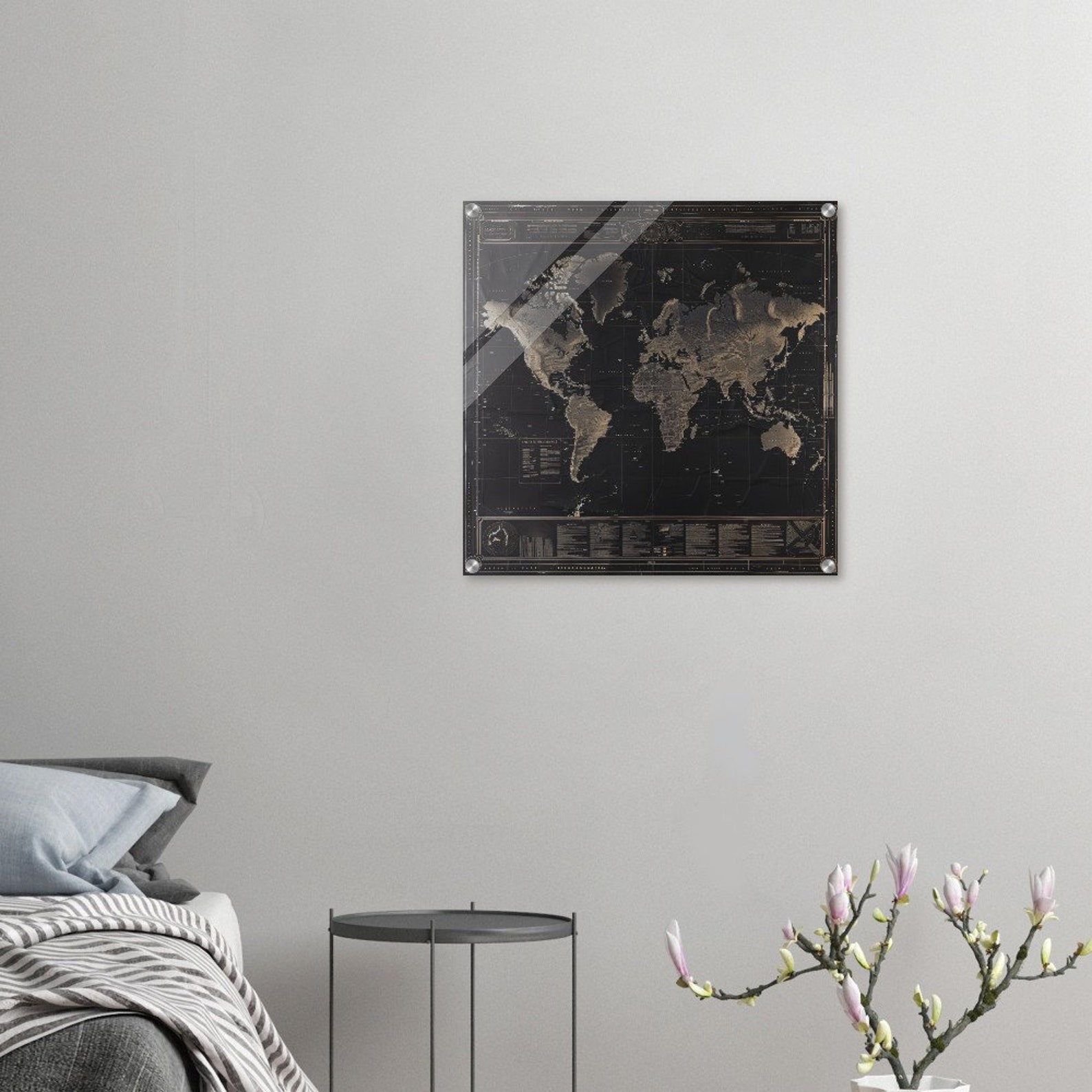 Map of the World | Acrylic Print Wall Art - Etsy