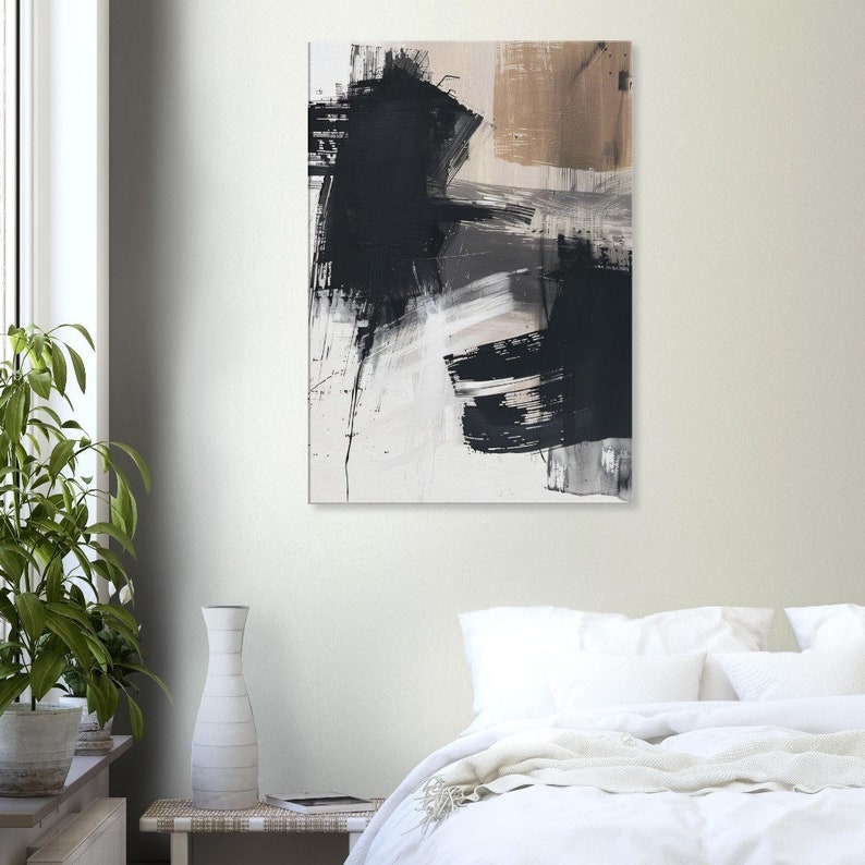 Modern Art Minimalist Neutral Colors Canvas Print - Etsy