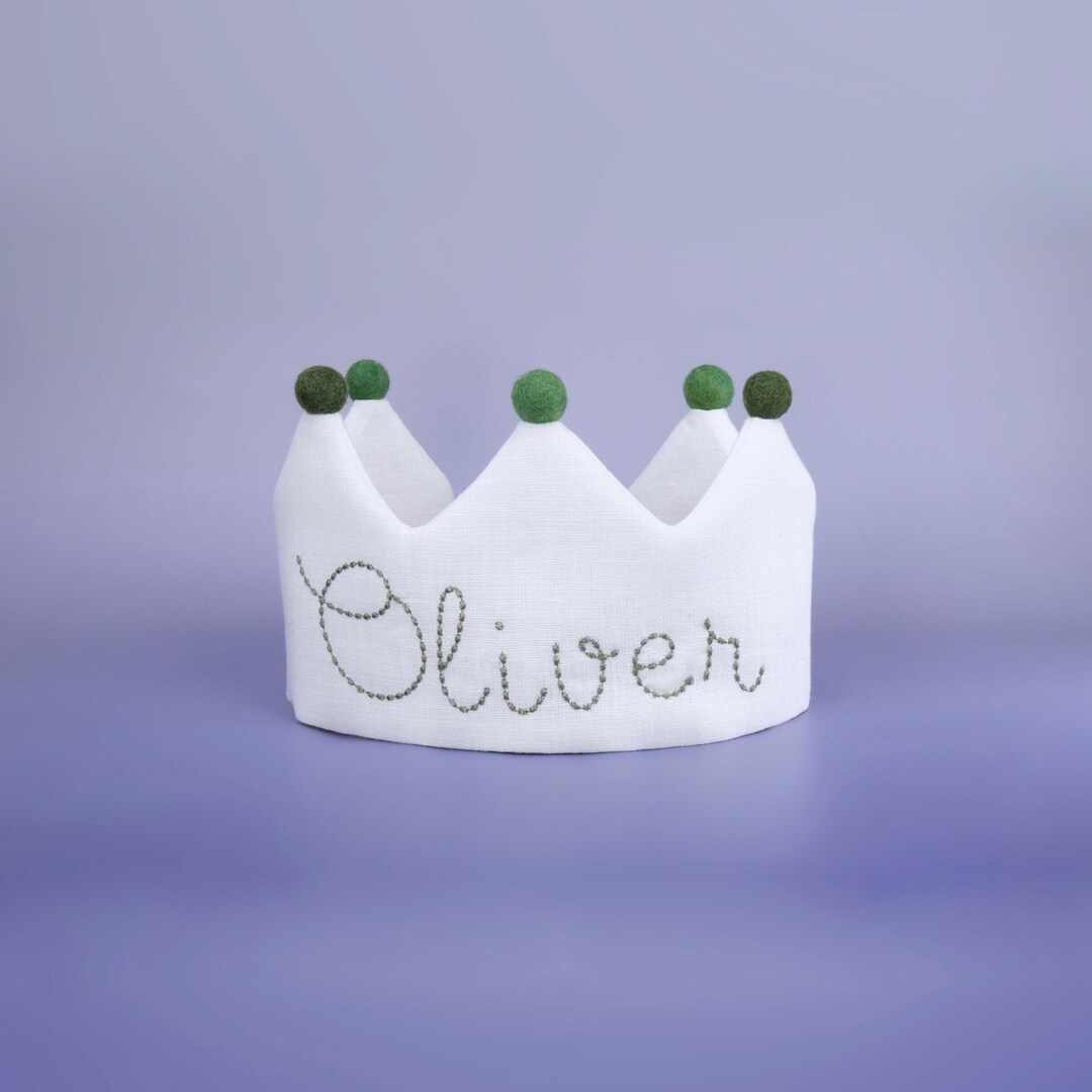 Crown for Kids, Embroidered Crown, Kids Birthday Crown, Fabric Crown ...