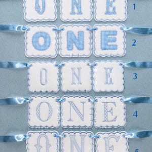 One Year Banner for High Chair Embroidered Highchair Banner One Magical ...