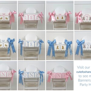 One Year Banner for High Chair Embroidered Highchair Banner One Magical ...