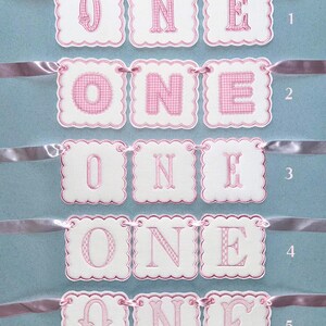 One Year Banner for High Chair Embroidered Highchair Banner One Magical ...