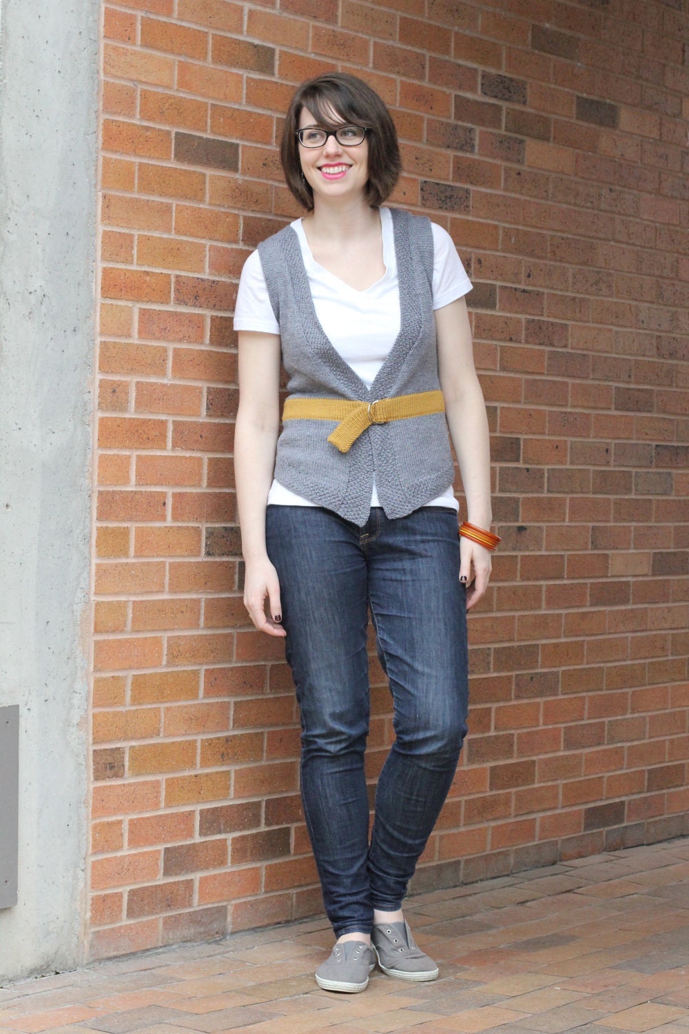 Put a Belt on It Vest Knitting Pattern - Etsy