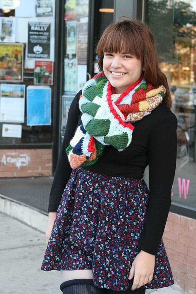 Entrelac Snood Knitting Pattern - Etsy