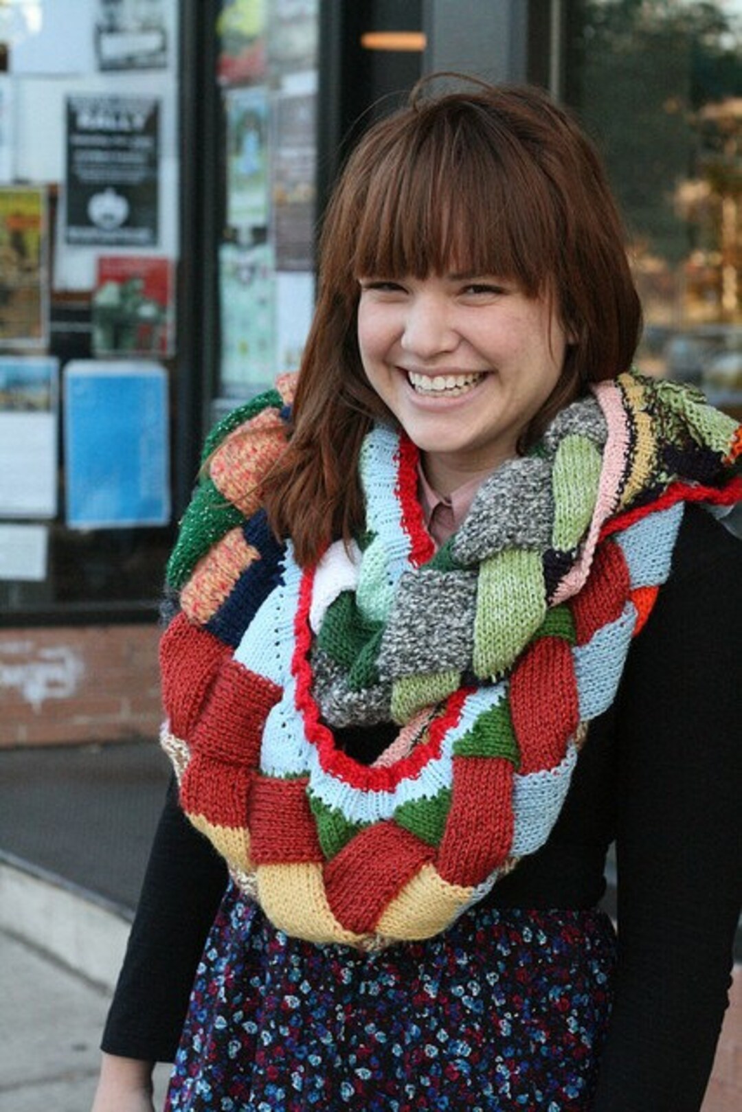 Entrelac Snood Knitting Pattern - Etsy