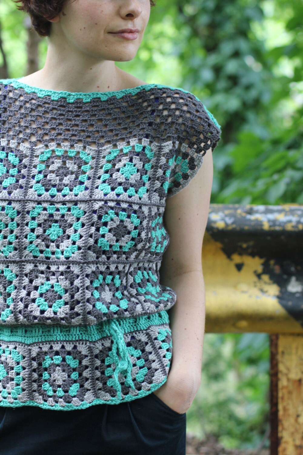 Cute Girl Squares Tank Crochet Pattern - Etsy