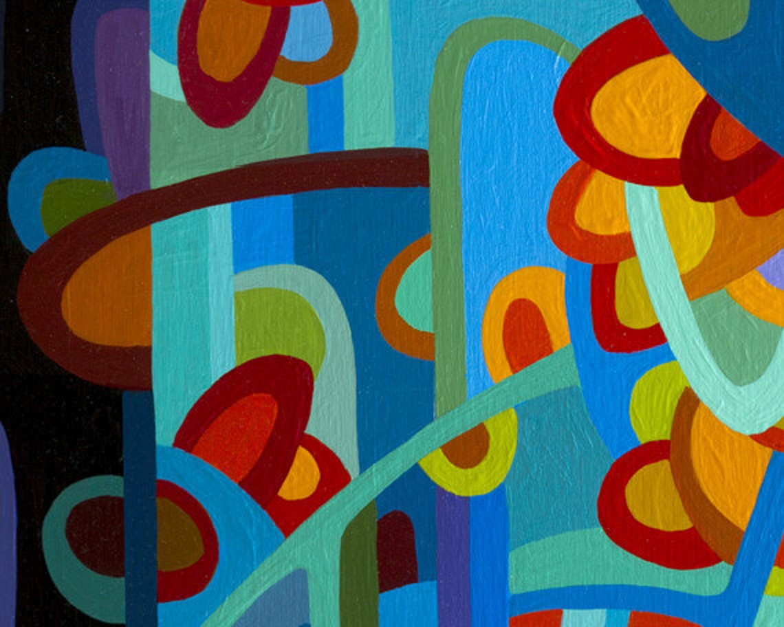 Art Print Painting Reproduction Poster Signed Blue Green - Etsy