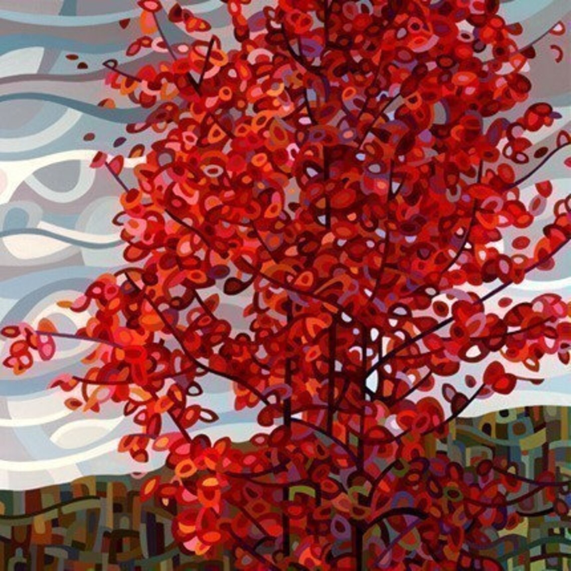 Art Print Painting Reproduction Poster Signed Fall Maple Tree - Etsy