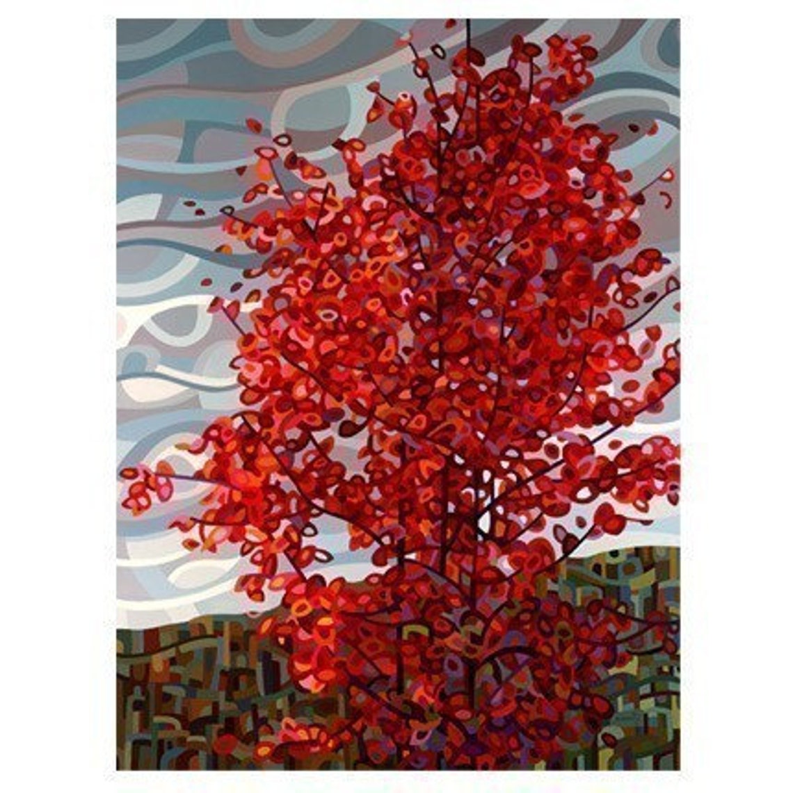 Art Print Painting Reproduction Poster Signed Fall Maple Tree - Etsy