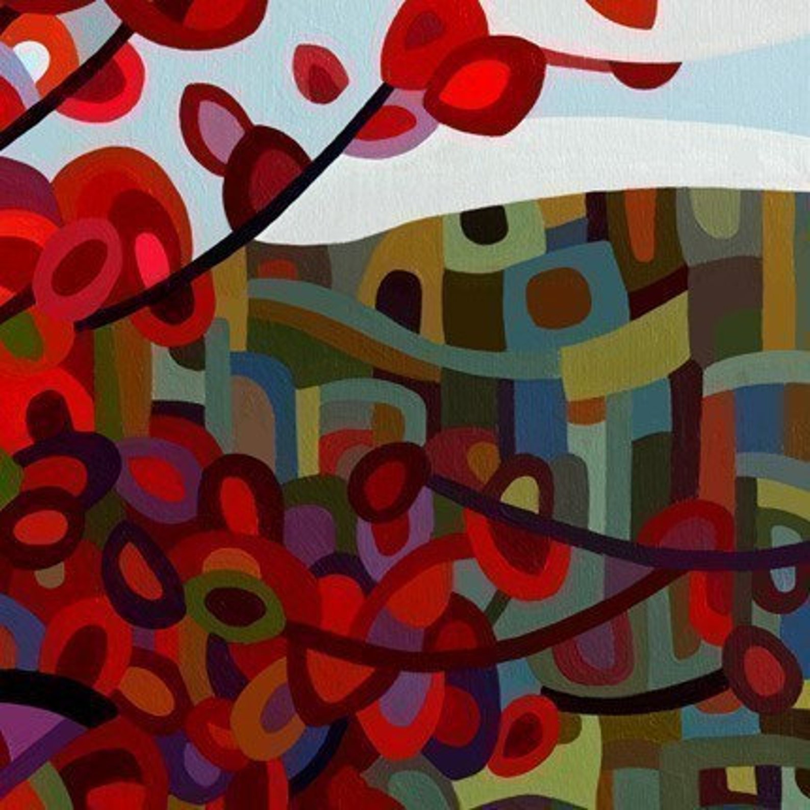 Art Print Painting Reproduction Poster Signed Fall Maple Tree - Etsy